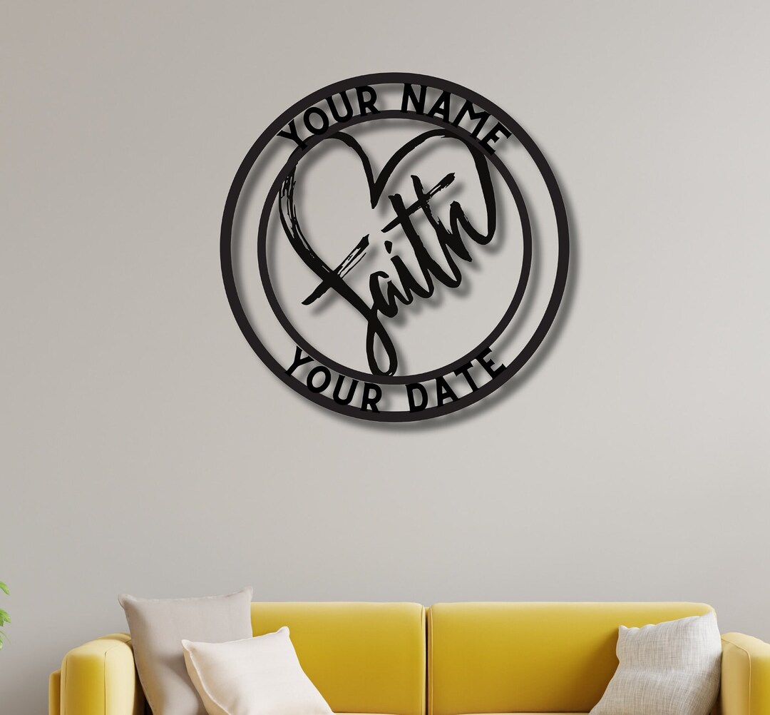 Personalized Christian Metal Wall Art, Custom Christian Wall Decor ...