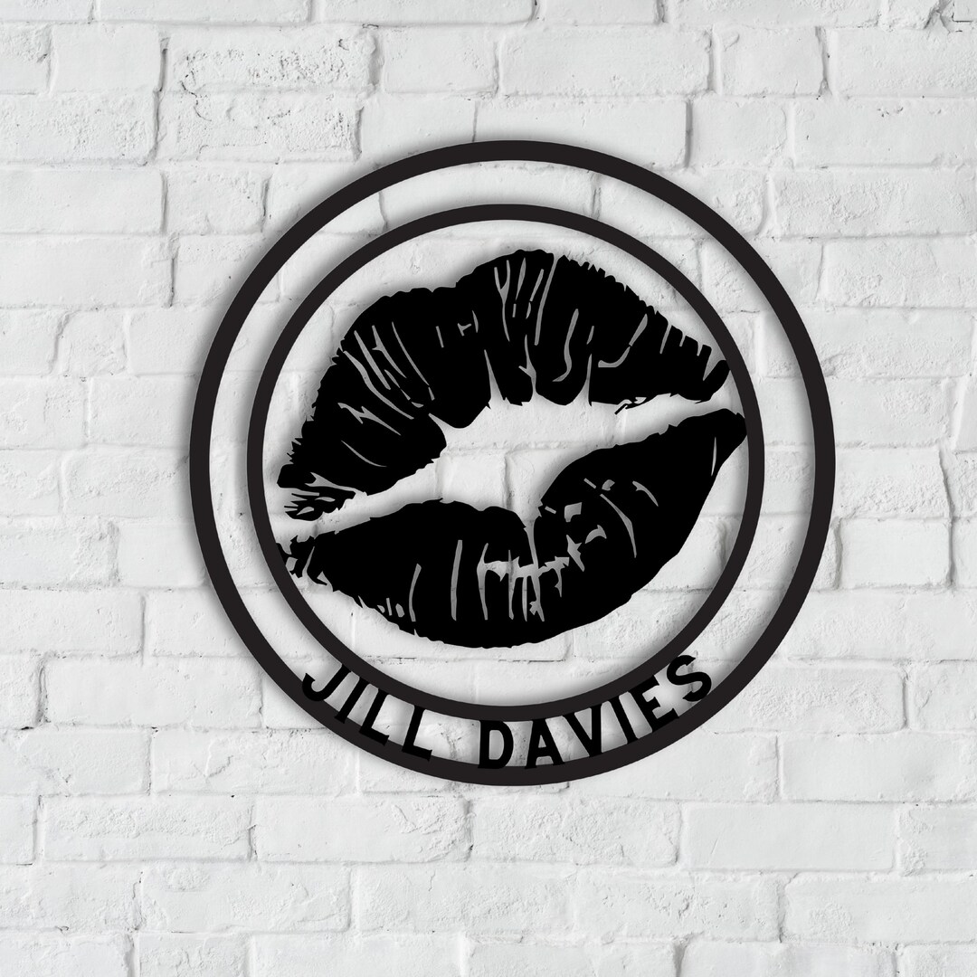 Personalized Lips Metal Sign - Custom Lips Wall Decor, Lips Metal Wall ...