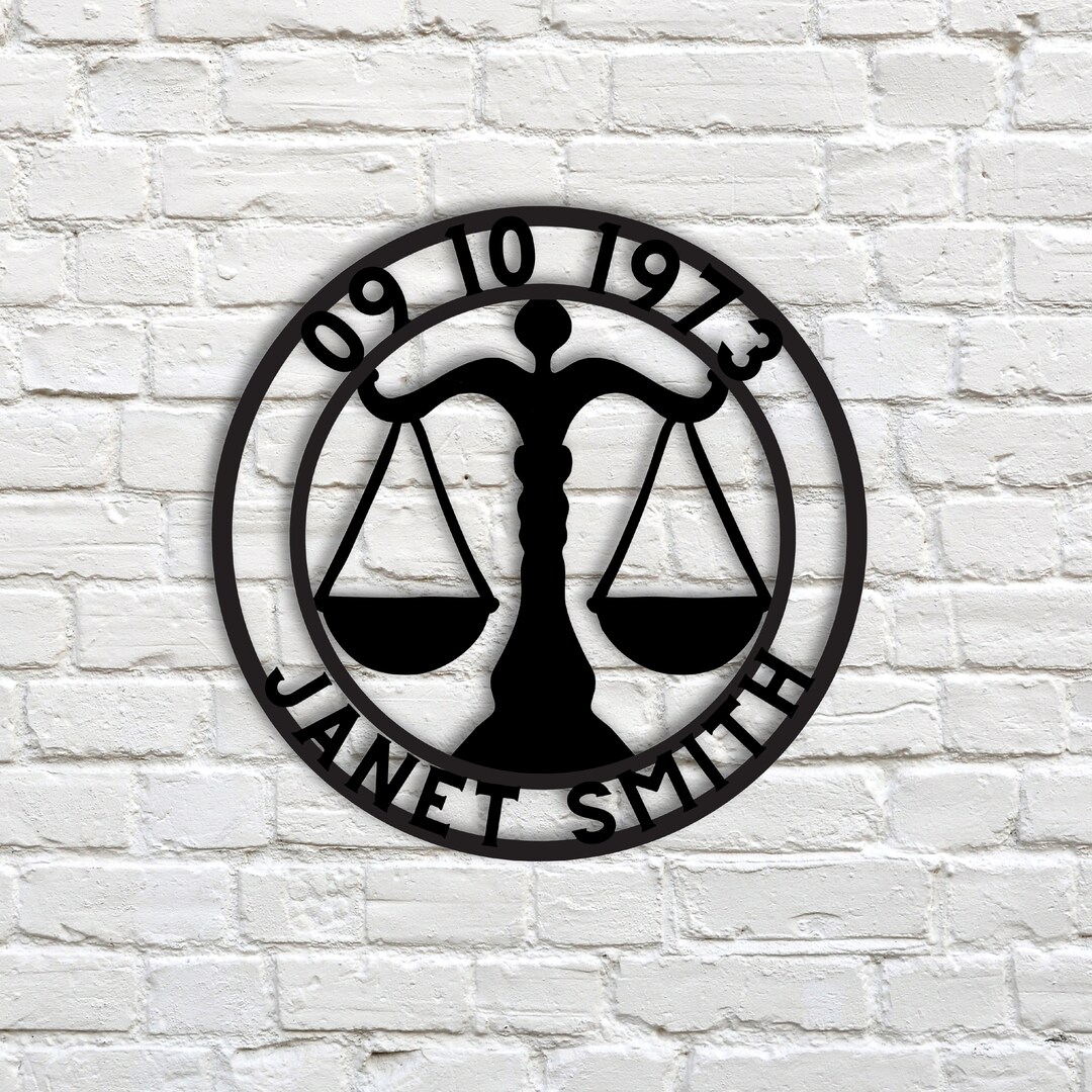 Personalized Libra Metal Sign - Libra Star Sign Quote Wall Decor ...