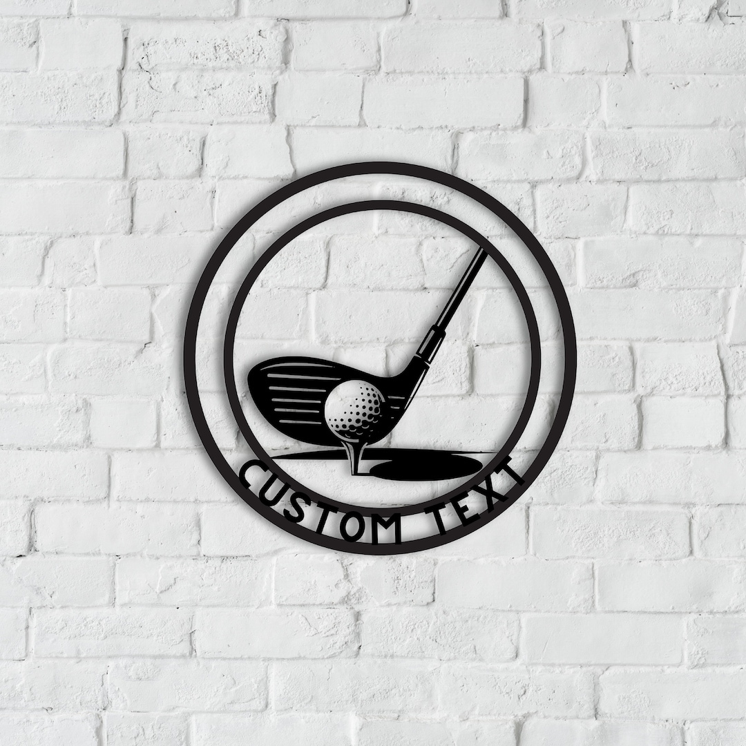 Golf Metal Wall Art, Men's Golf Custom Metal Sign, Wall Art Decor ...