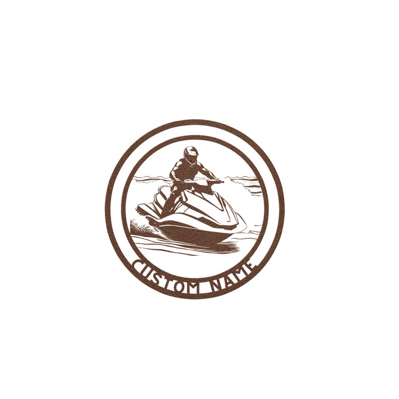 Custom Jetski Metal Wall Art, Personalized Jet Ski Name Sign Decoration ...