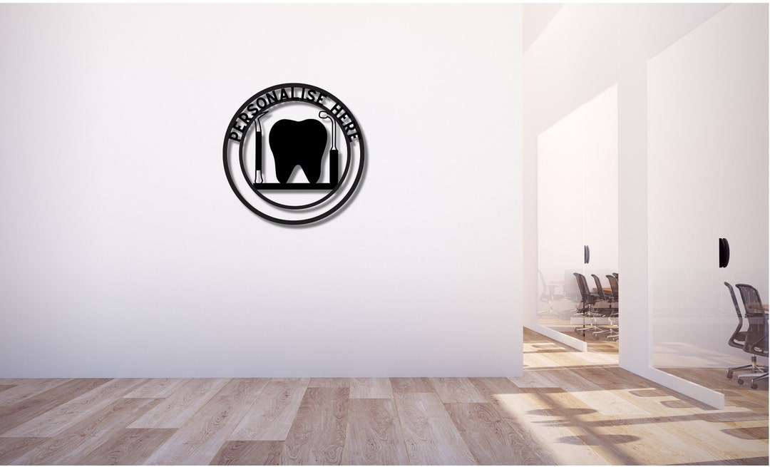 Personalized Dental Metal Sign, Custom Dental Wall Decor, Dental Metal ...