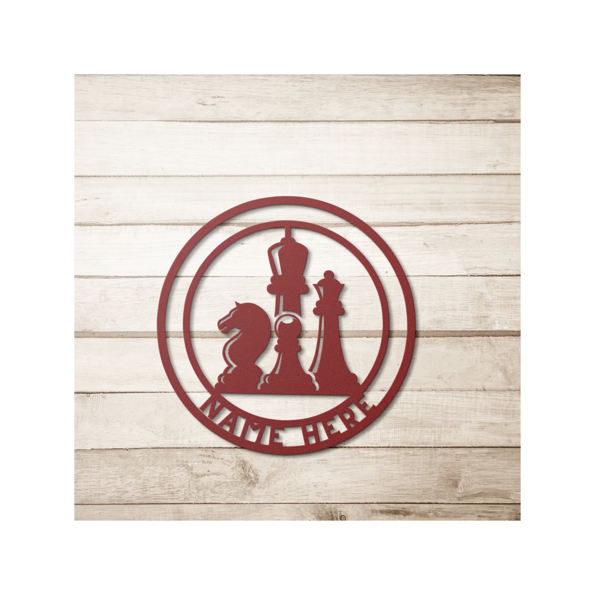 Personalized Chess Metal Sign, Custom Chess Wall Decor, Chess Wall Art ...