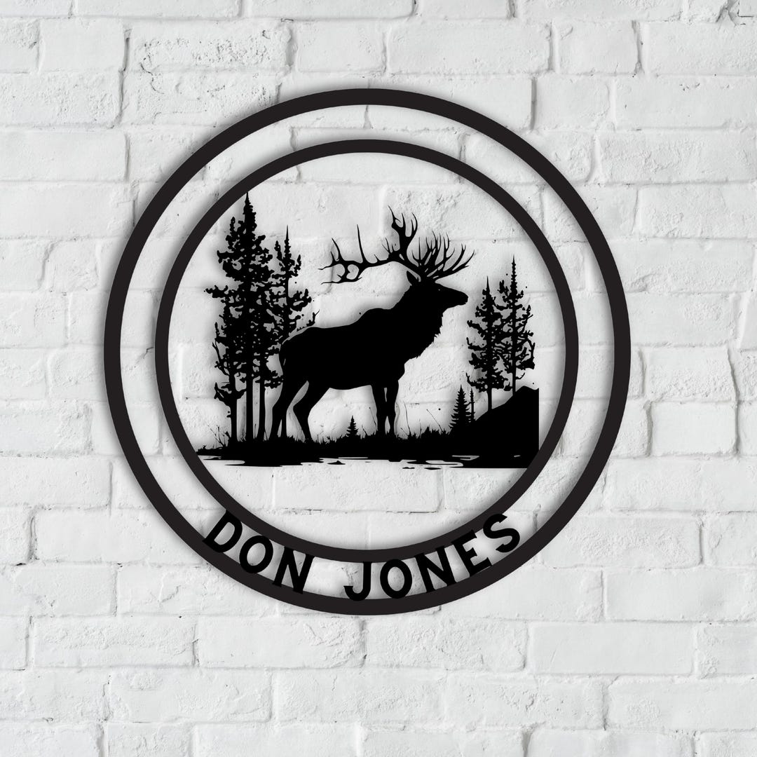Personalized Elk Metal Wall Art,elk Name Metal Sign, Elk Hunter ...
