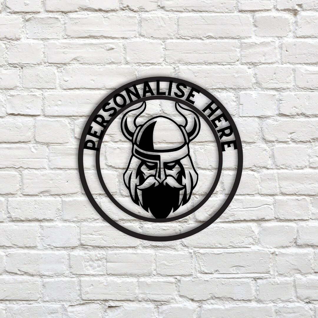 Personalized Wall Norse Metal Sign, Custom Wall Norse Wall Decor ...