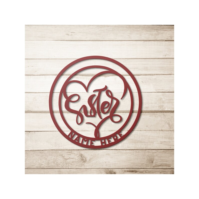 Personalized Sister Gift Metal Sign, Custom Sister Wall Decor, Sister ...