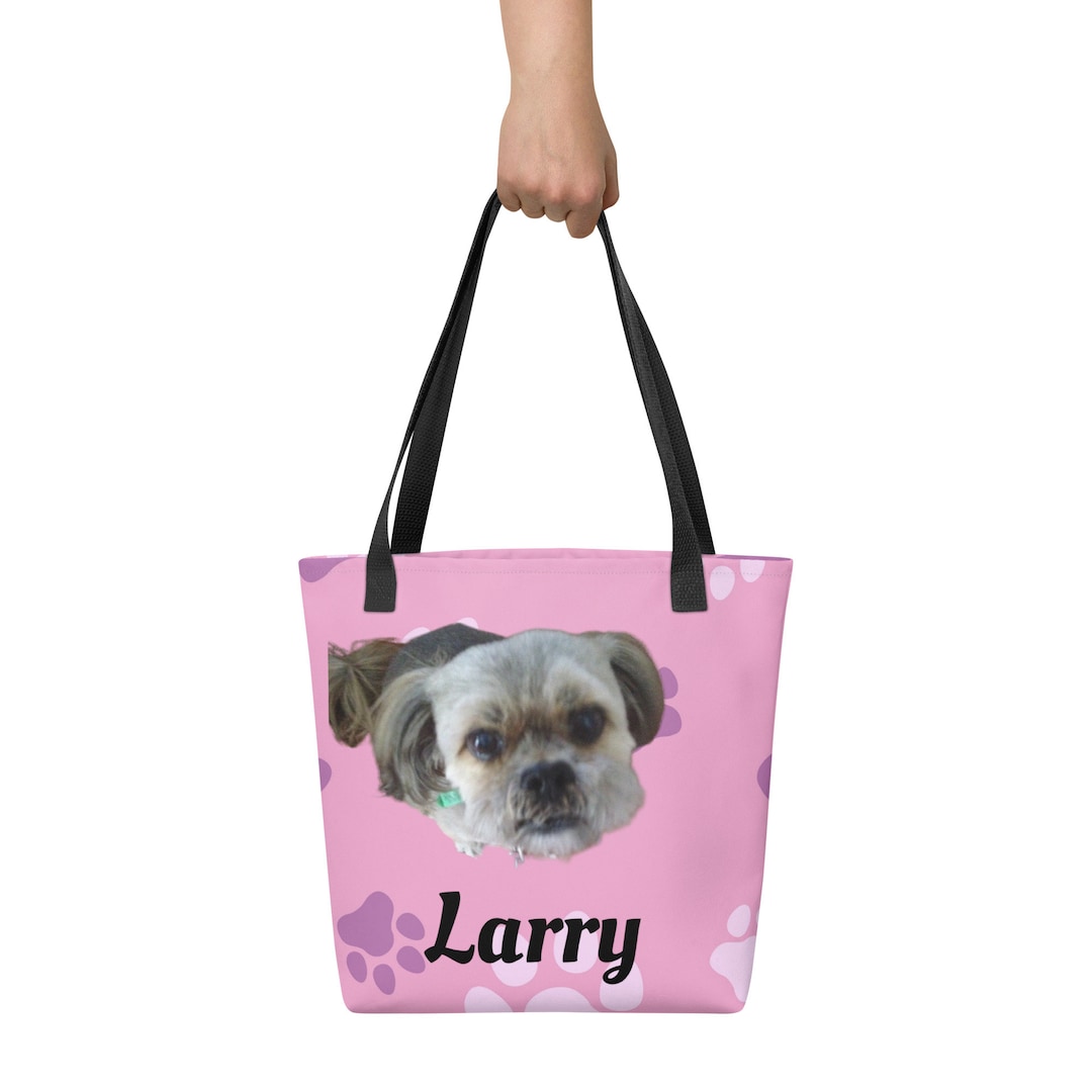 Personalized Dog Image Tote Bag, Custom Pet Tote Bag, Custom Dog Tote ...