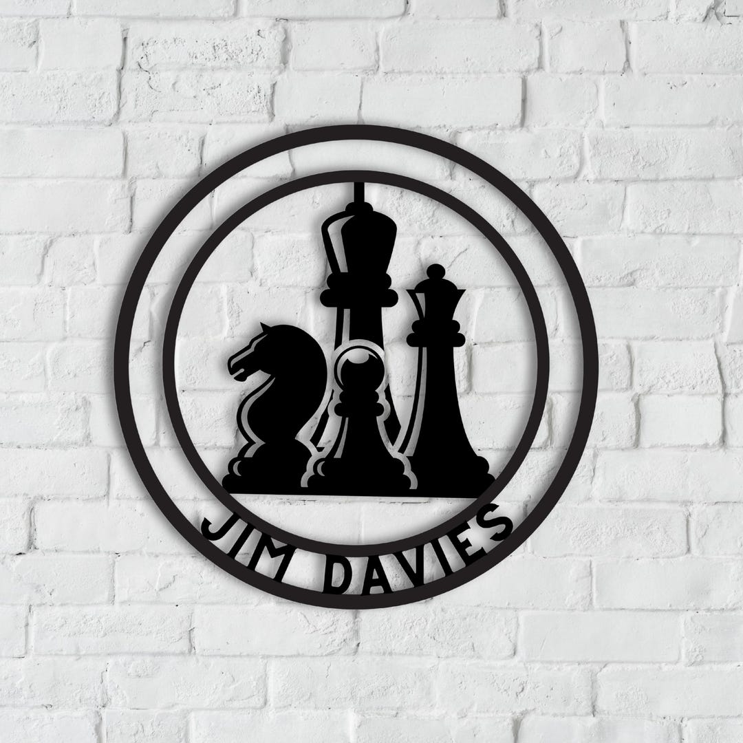 Personalized Chess Metal Sign, Custom Chess Wall Decor, Chess Wall Art ...