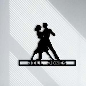 Personalized Ballroom Dancing Metal Sign, Custom Couple Dancing Wall ...