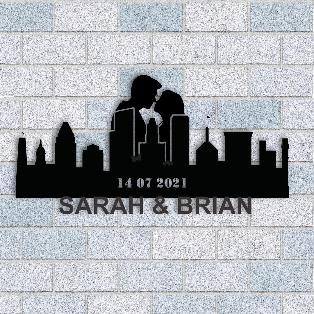 Where We Met in Baltimore Metal Wall Art, Personalized Name/date ...