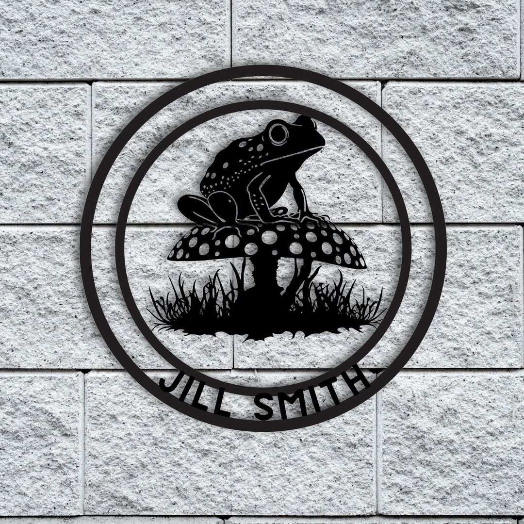 Personalized Frog Metal Wall Art, Custom Frog Metal Wall Decor Sign ...