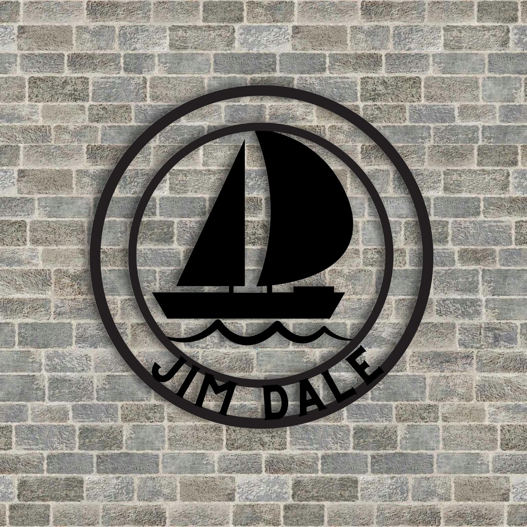 Metal Sailboat Wall Art, Personalised Sailboat Metal Sign, Custom Boat ...
