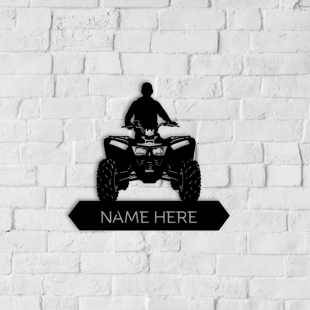 Personalized Atv Monogram Metal Sign Art, Custom Atv Metal Sign, Quad ...