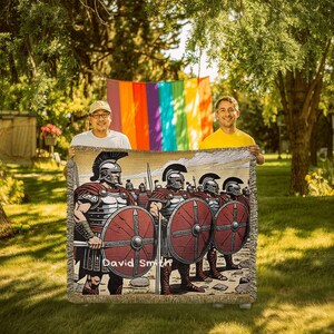 Personalized Roman Centurion Heirloom Woven Blanket, Custom Roman ...
