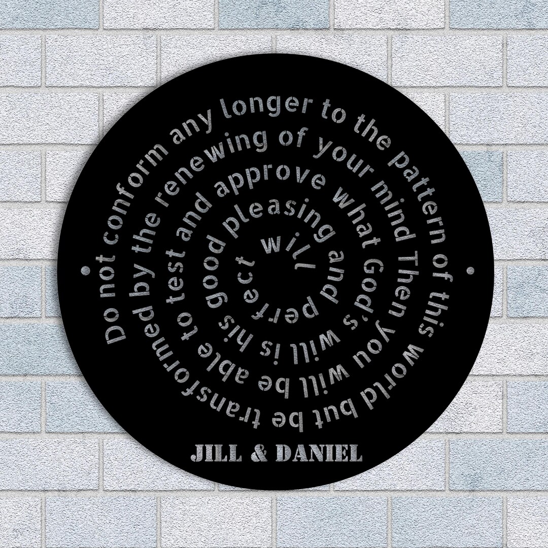 Do Not Conform Any Longer to the Pattern of This World Metal Wall Art ...