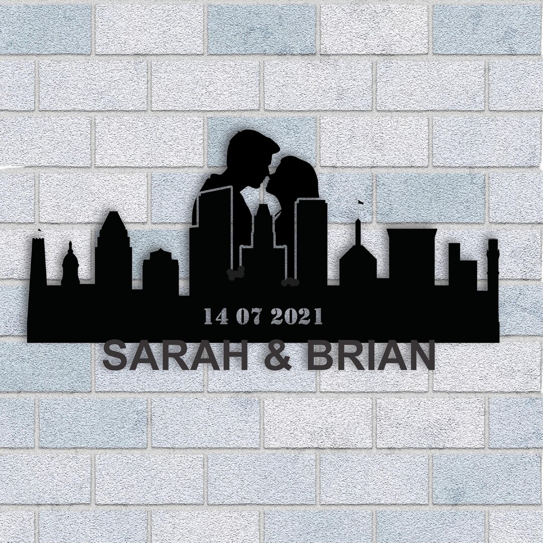 Personalized Austin Boyfriend Anniversary Metal Wall Art, Where We Met ...