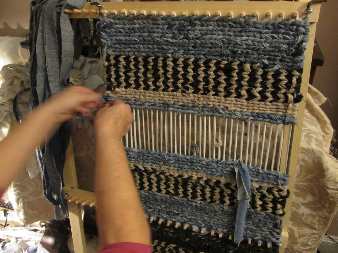 Adjustable Floor Twining Loom for Rag Rugs & Placemats ~ Includes Video ...