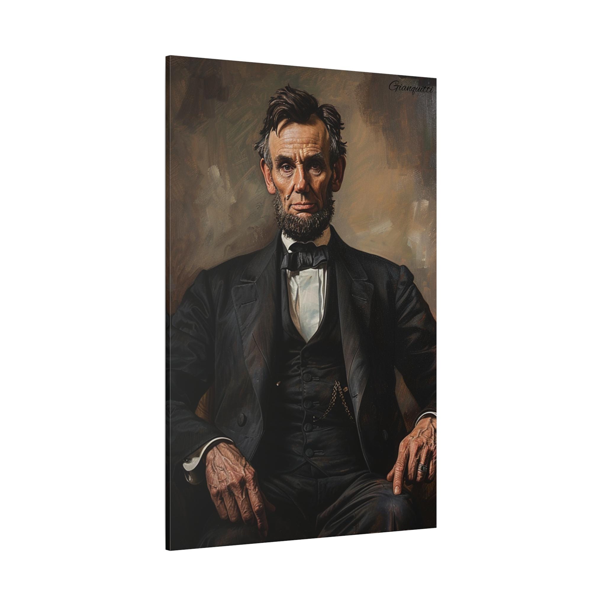 Abraham Lincoln Portrait, Matte Stretched Wall Art, Historical Decor ...