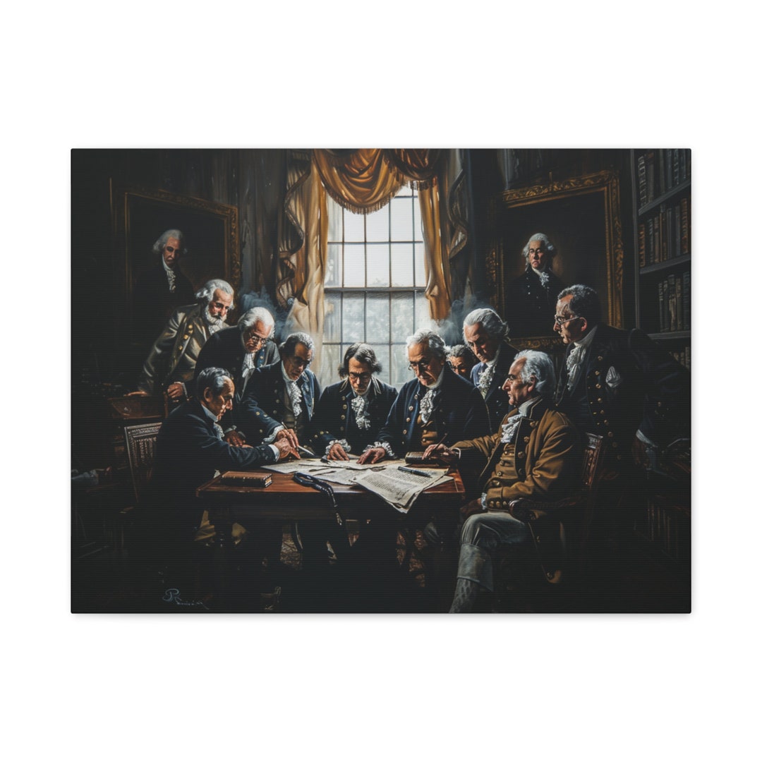 Signage of the Declaration of Independence Art Print-framed 24 X 18 ...