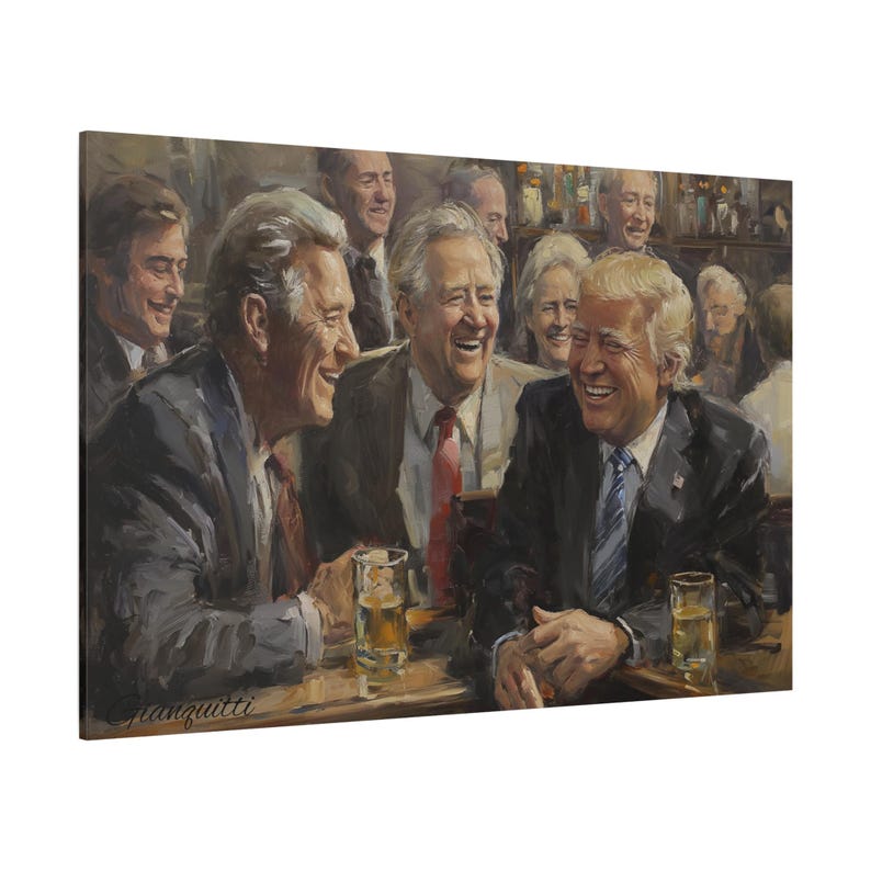 Republican Presidents, Painting Trump at a Bar, Historical Art ...