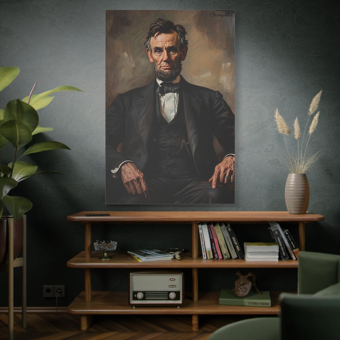 Abraham Lincoln Portrait, Matte Stretched Wall Art, Historical Decor ...