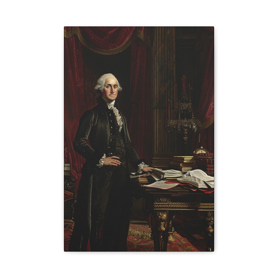 Portrait of George Washington Painting Historical Canvas Art - Etsy