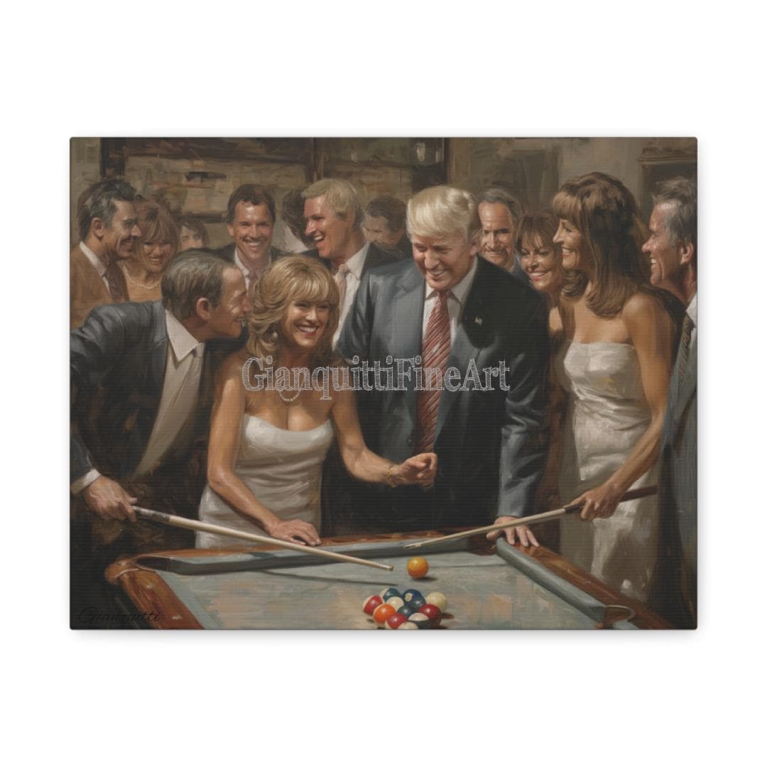 Donald Trump Playing Billiards, Wall Art, Home Decor, Office Decor ...