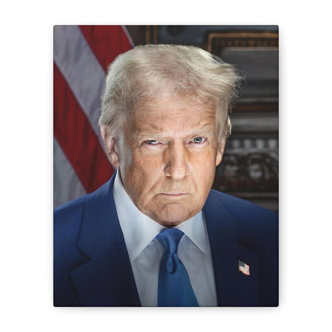 Trump Inauguration Portrait, Wall Decor, Political Gift, Patriotic Home ...