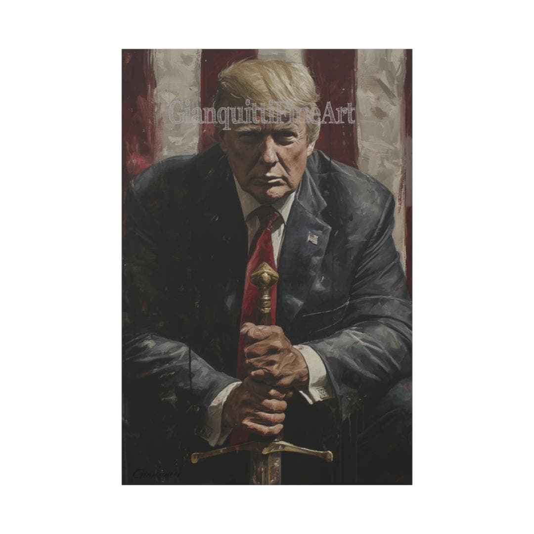 Donald Trump Painting Portrait, Wall Art, Canvas Print, President Trump ...
