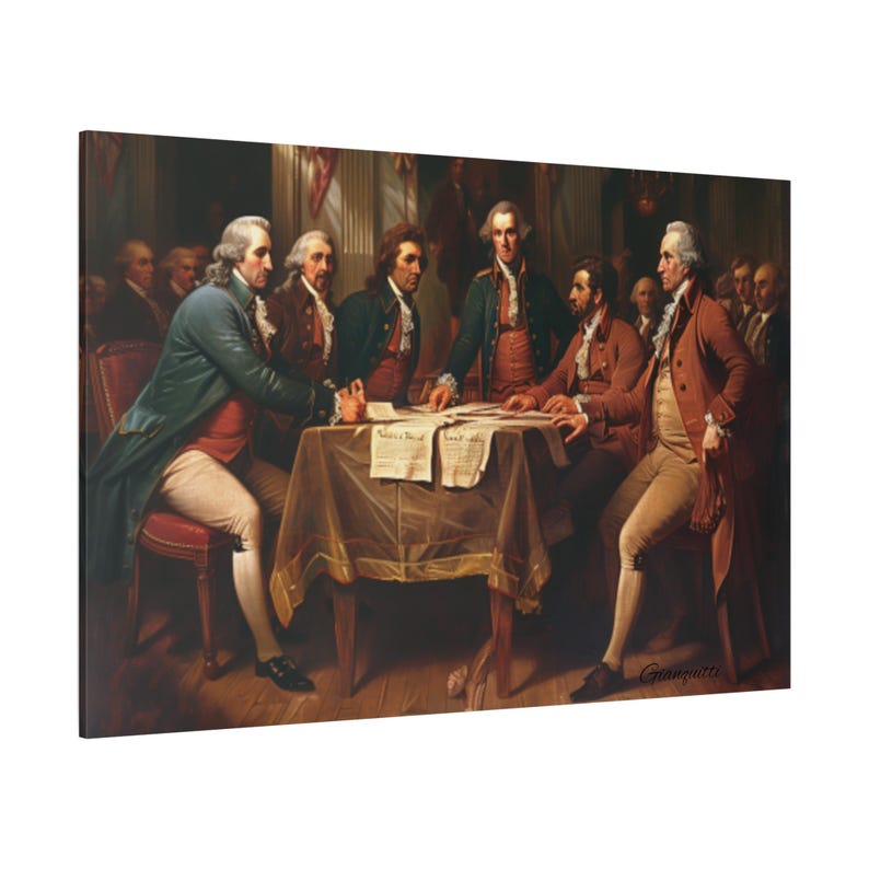 Declaration of Independence Painting, American History, Home Decor ...