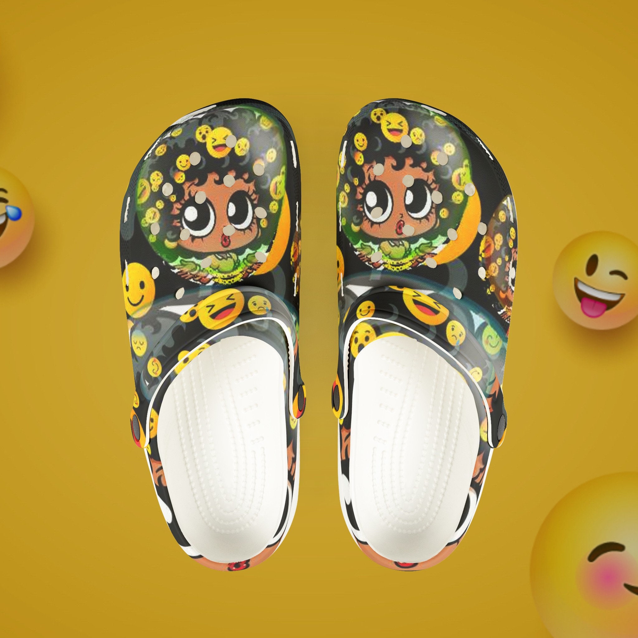 Smiley Facec Betty Boop Foam Clogs - Etsy