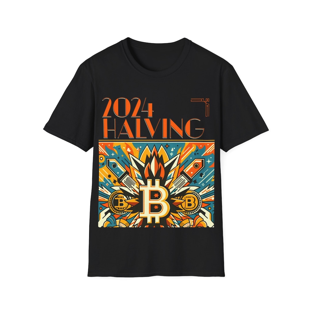 Bitcoin Halving, Art Deco Bitcoin Shirt, Gift for Bitcoin Fan, Vintage ...