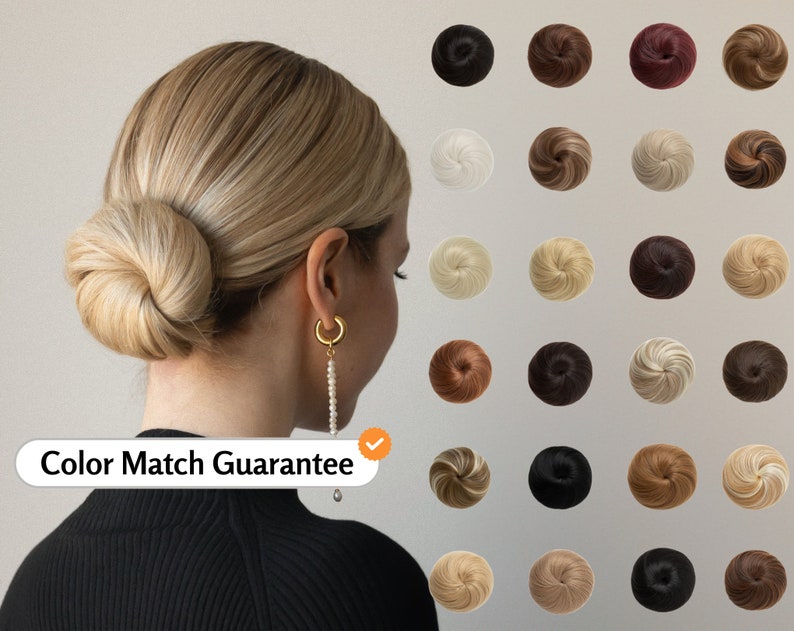 Ballet Hair Bun Extension, Chignon Hair Piece, Hair Updo, Fake Hair Bun ...