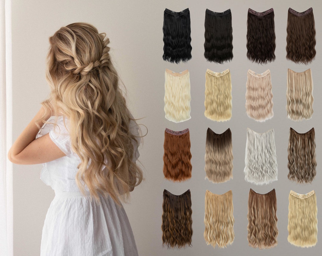 Clip in Hair Extensions, Clip in Extension, Fake Hair Extension, Wig ...