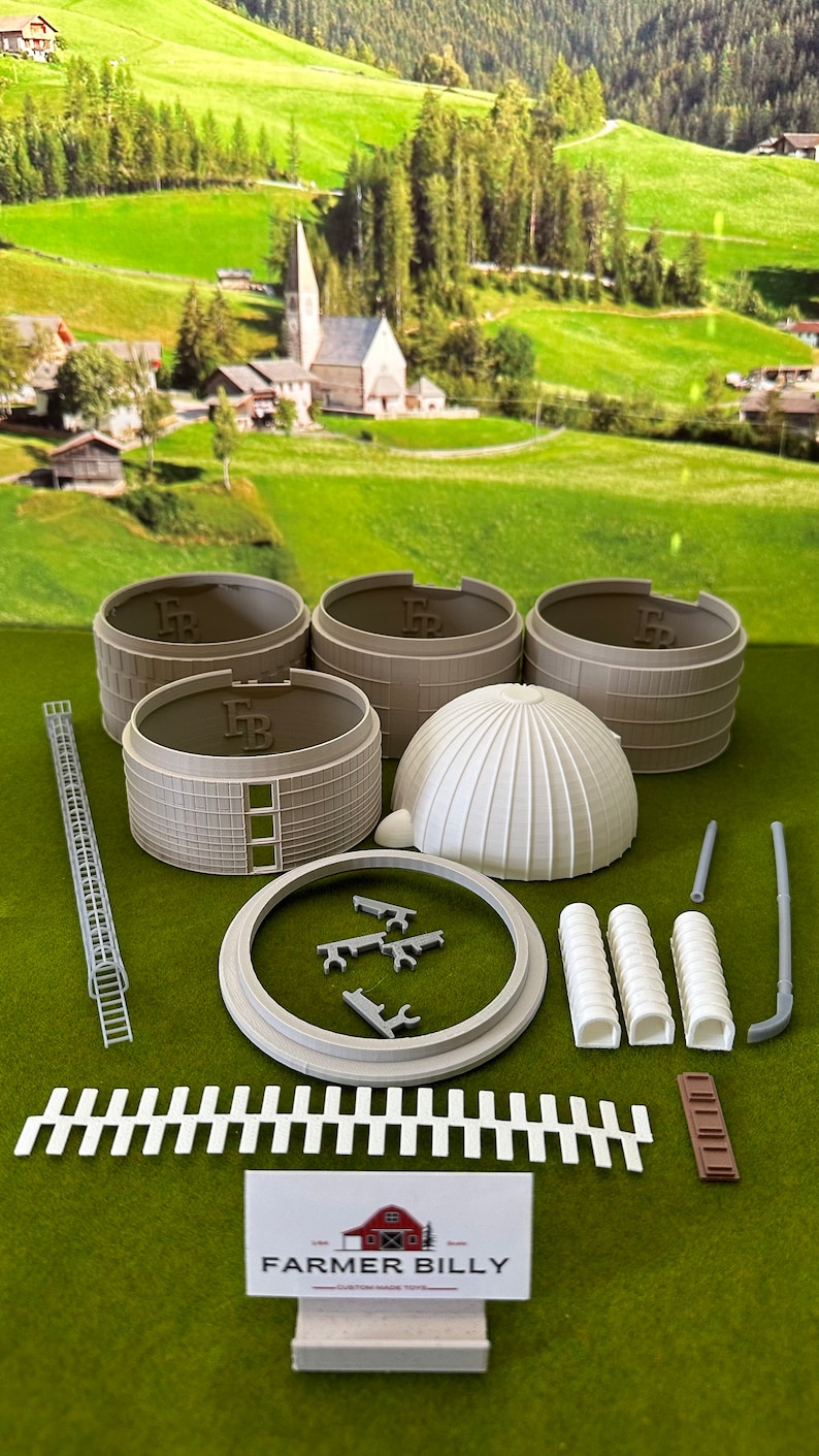 20 Ft Diameter Concrete Stave Silo 1/64 Scale Model Toy - Etsy