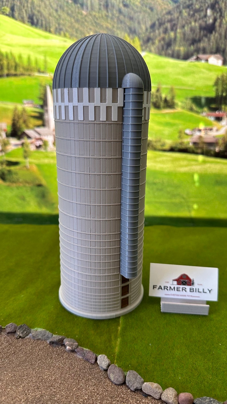 16 Ft Diameter Concrete Stave Silo 1/64 Scale Model Toy(please Read the ...