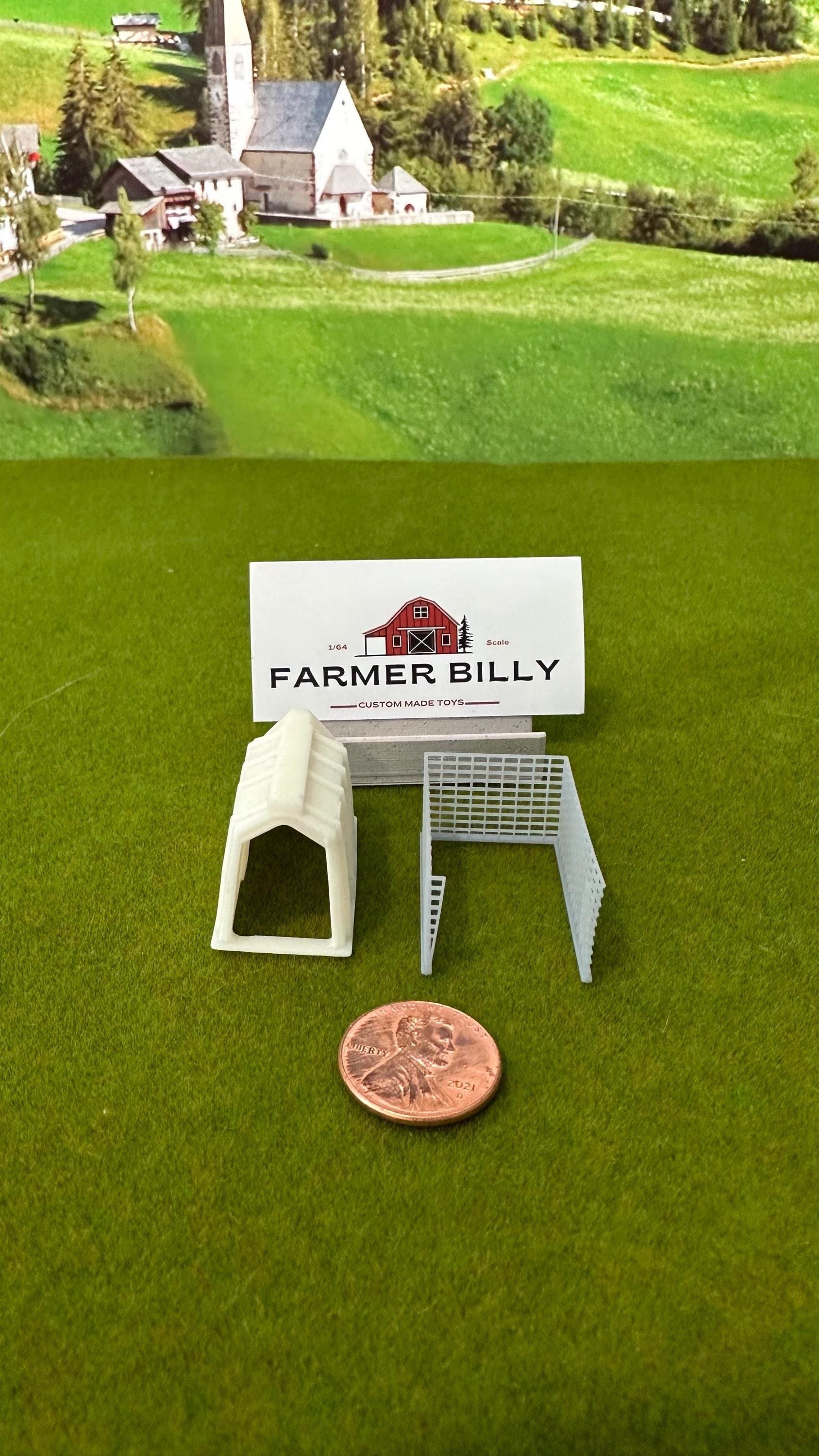Calftel Calf Hutch With Fence 1/64 Scale Model Toy(please Read the ...