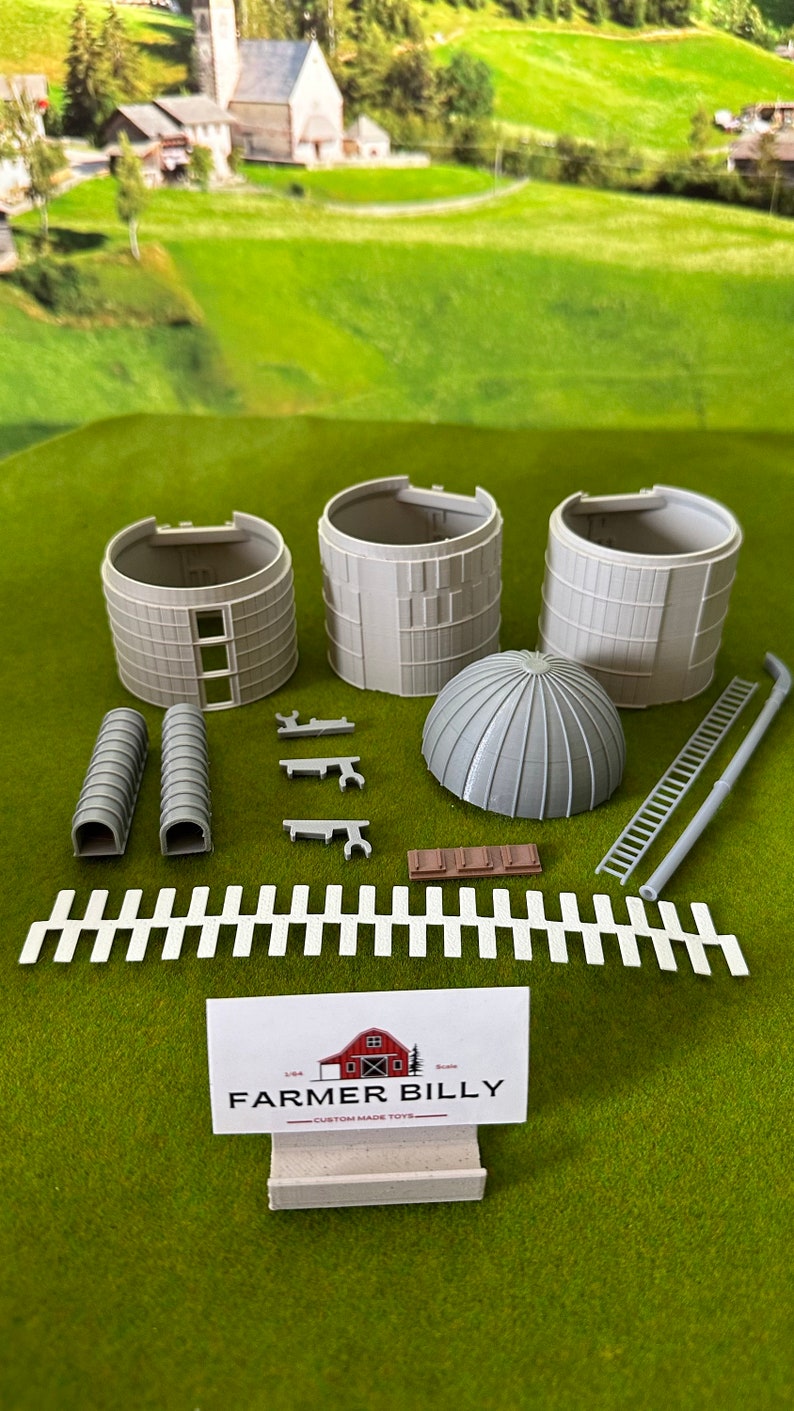 12 Ft Diameter Concrete Silo 1/64 Scale Model Toy - Etsy