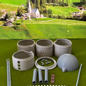 16 Ft Diameter Concrete Stave Silo 1/64 Scale Model Toy(please Read the ...