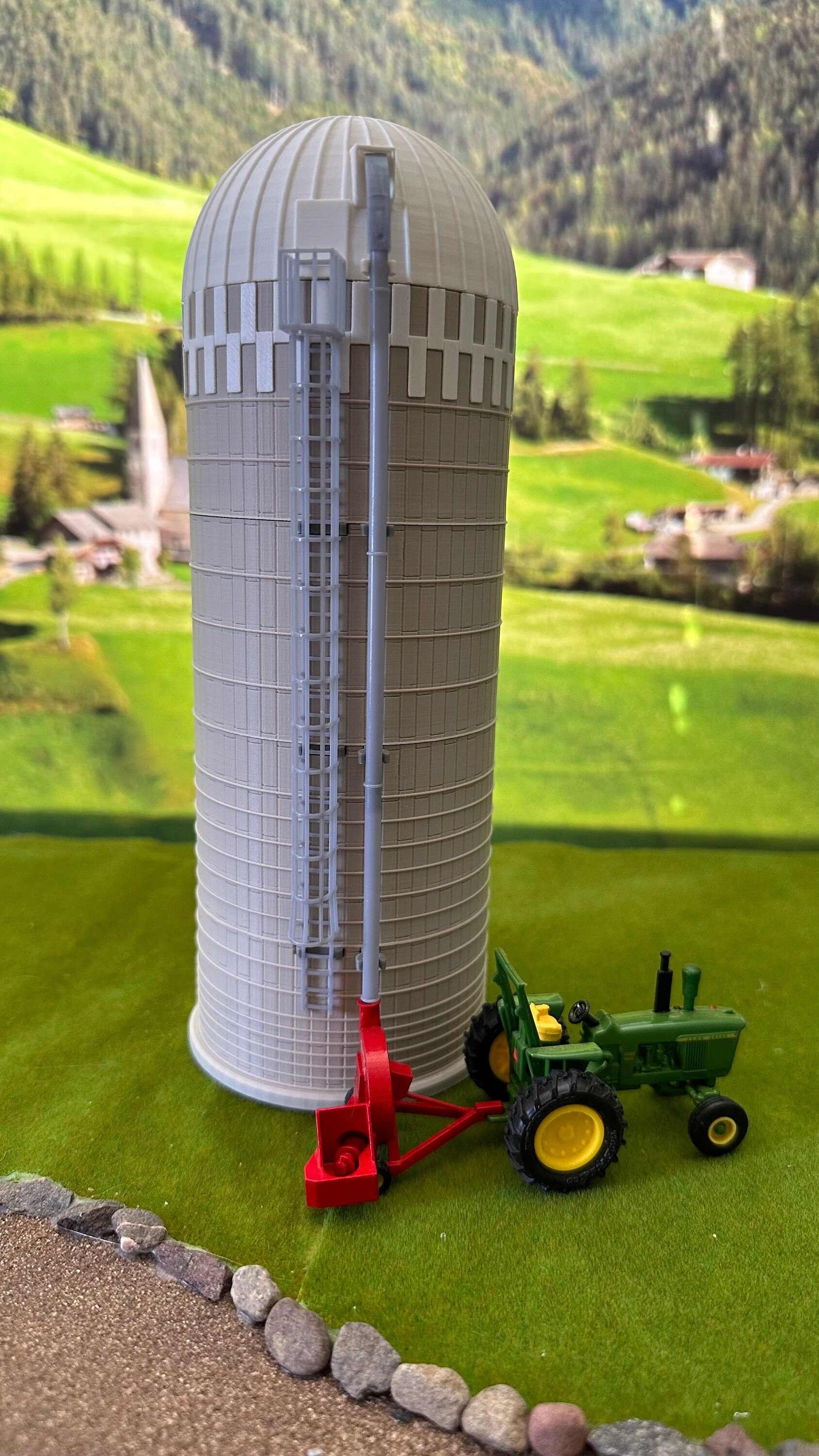 16 Ft Diameter Concrete Stave Silo 1/64 Scale Model Toy(please Read the ...