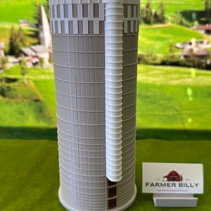 16 Ft Diameter Concrete Stave Silo 1/64 Scale Model Toy(please Read the ...