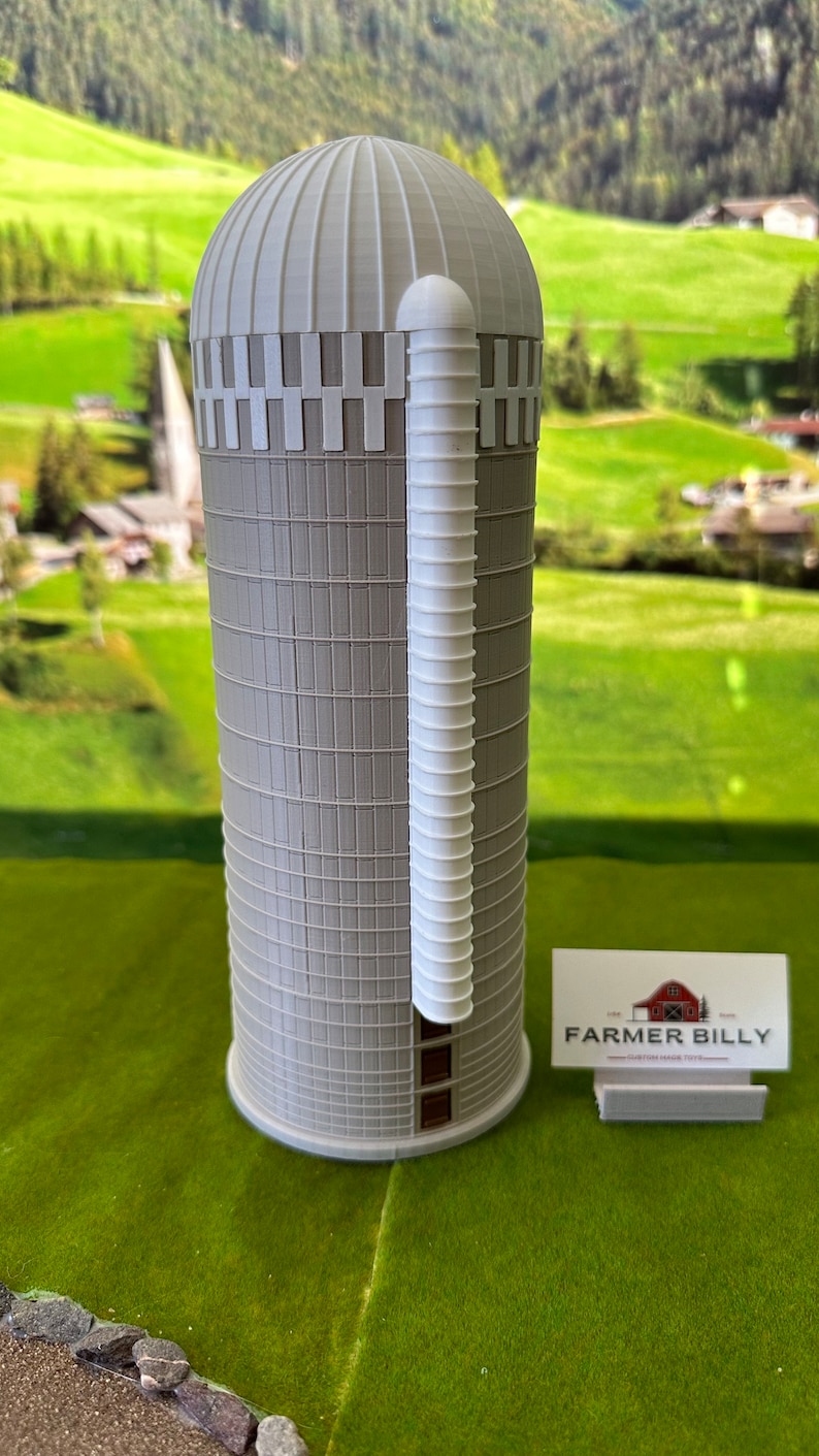 16 Ft Diameter Concrete Stave Silo 1/64 Scale Model Toy(please Read the ...