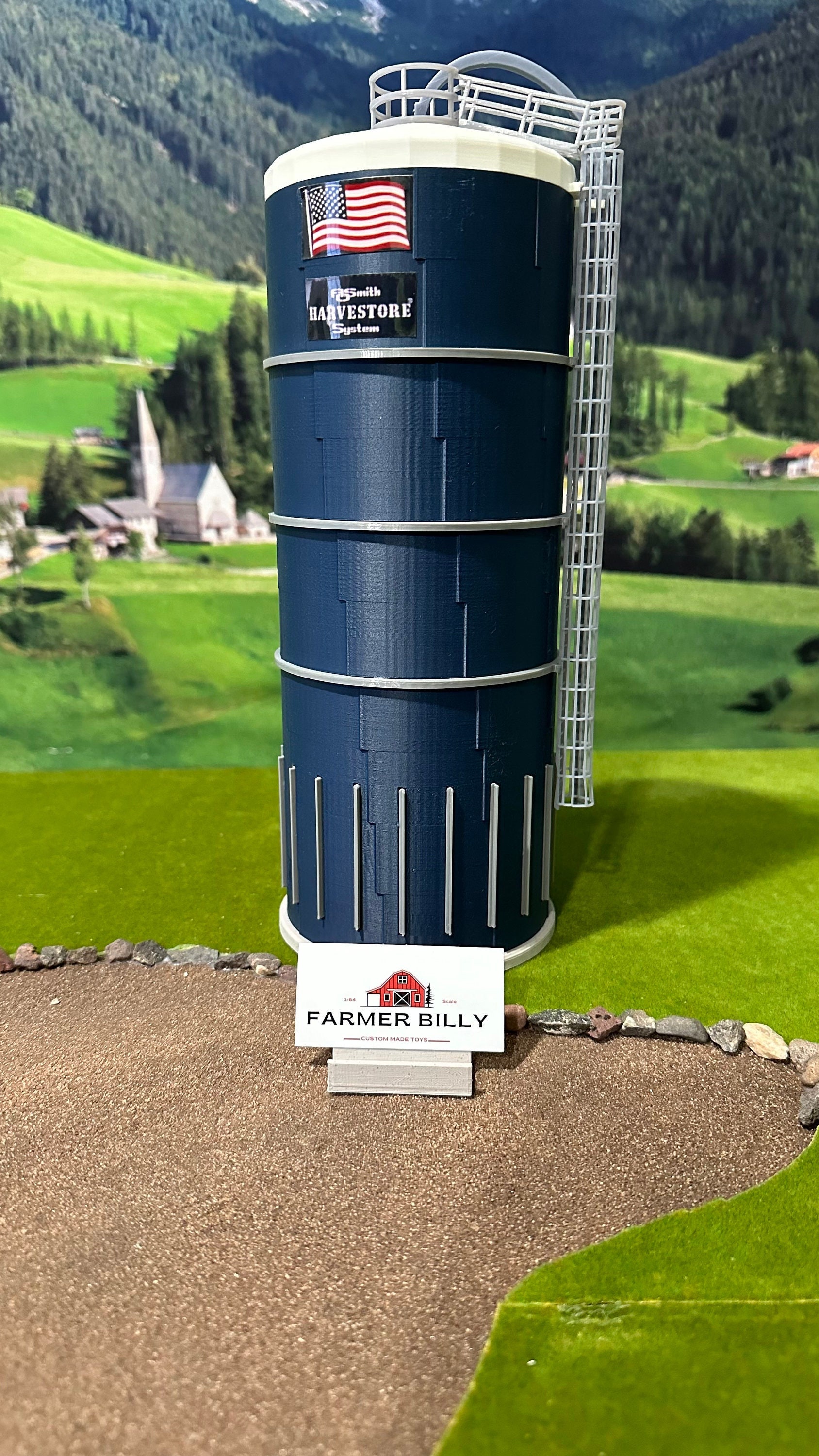 20 Ft Harvestore Hay Silo 1/64 Scale Model Toy - Etsy