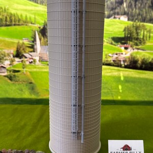 20 Ft Diameter Concrete Stave Bottom Unload Silo 1/64 Scale Model Toy ...