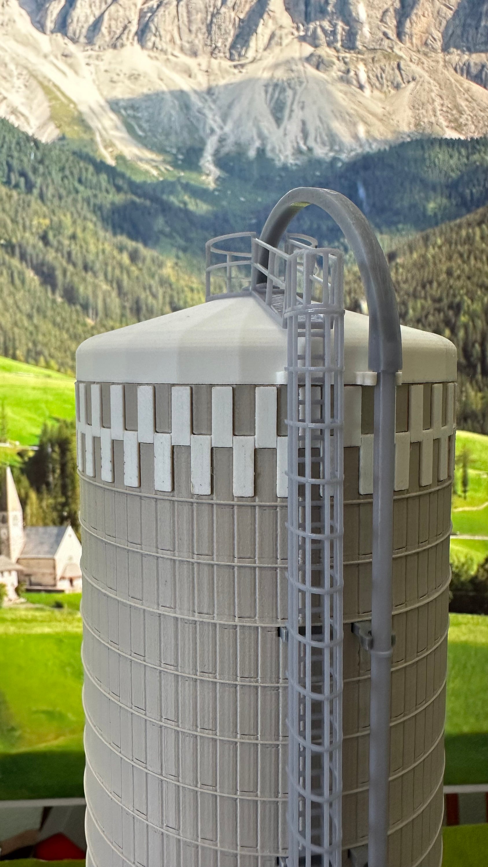 20 Ft Diameter Concrete Stave Bottom Unload Silo 1/64 Scale Model Toy ...