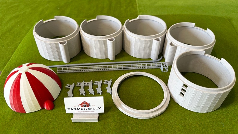 20 Foot Poured Concrete Farm Silo 1/64 Scale Model Toy. - Etsy