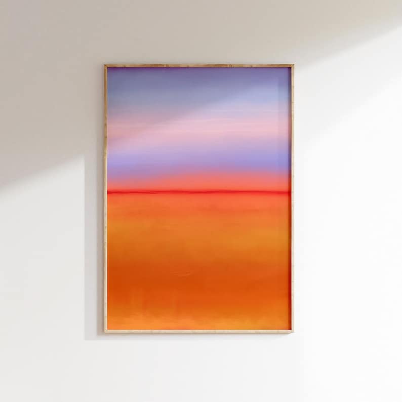 Sunset Rothko Style Abstract Oil Painting Print (downloadable) - Etsy