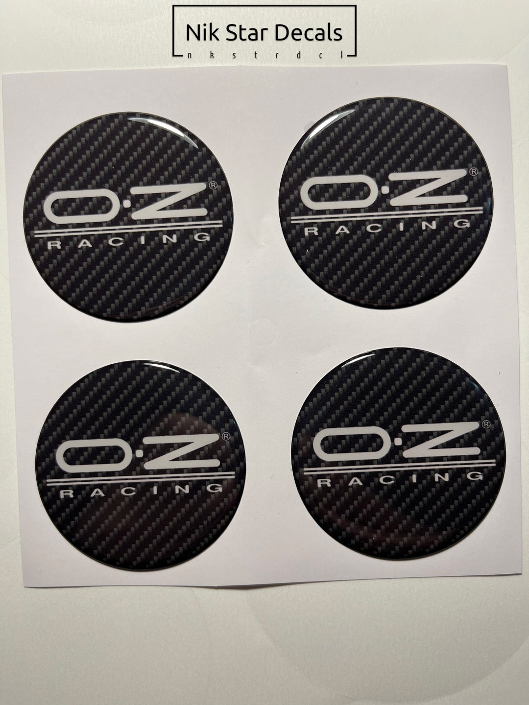 OZ Stickers Center Wheel Cap Decals, Set of 4 OZ Racing Emblems ...