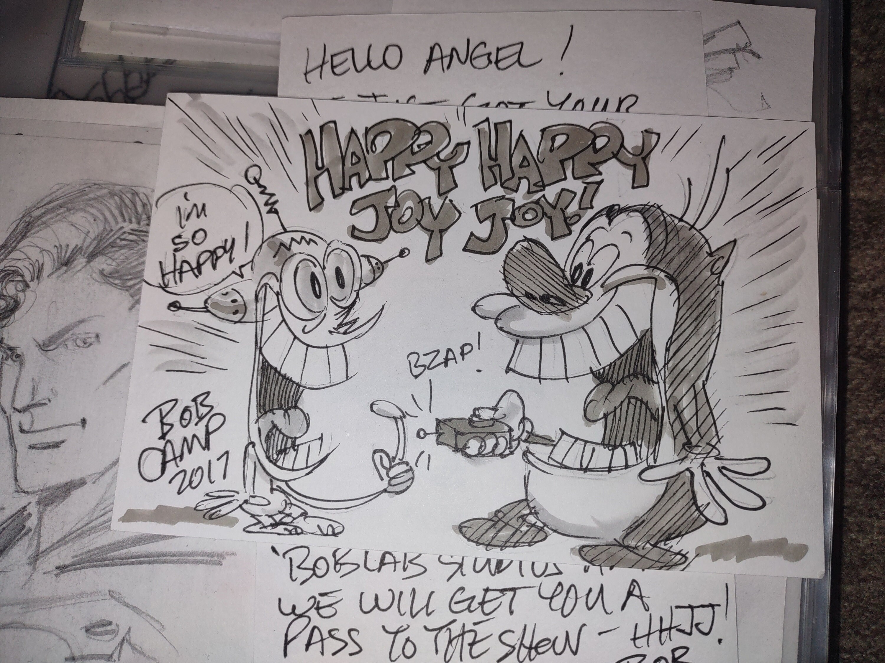 Bob Camp Ren and Stimpy Show Nickelodeon Signed/autographed Sketch ...