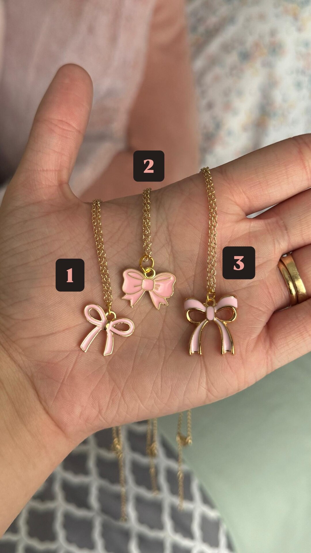 Pink Bow Necklaces, Bow Necklaces, Coquette Jewelry, Girly Bow ...